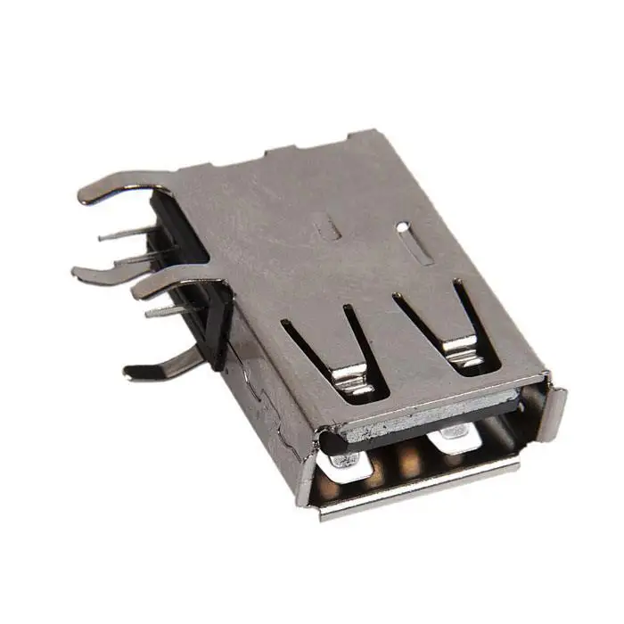 USB 002, jack USB to PCB, vertical|Connectors| - AliExpress