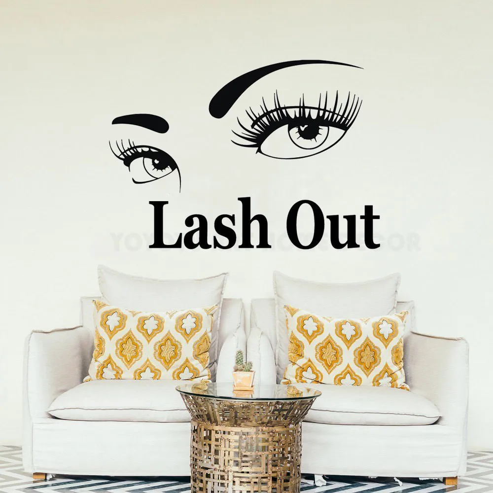 YOYOYU-Decal-Wall-Art-Sticker-Lash-Out-Eye-Eyelashes-Stickers-Lashes ...