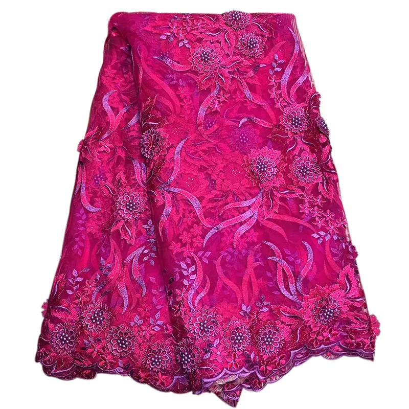 African Lace Fabric 2017 High Quality Lace Pink Color French Cord Lace ...