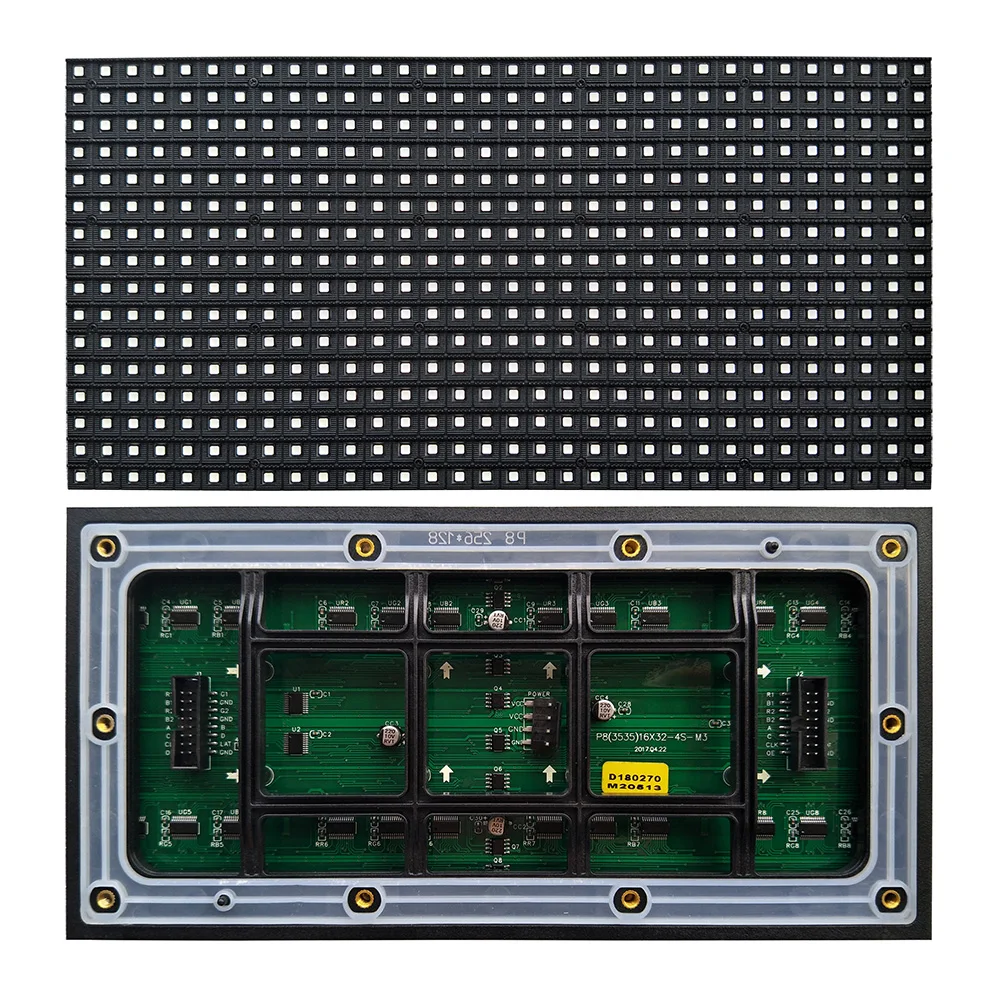 2019 새로운 3 in1 smd 풀 컬러 p8 led 디스플레이 모듈, 256*128mm 32*16 픽셀 1/4 스캔, 방수 ...