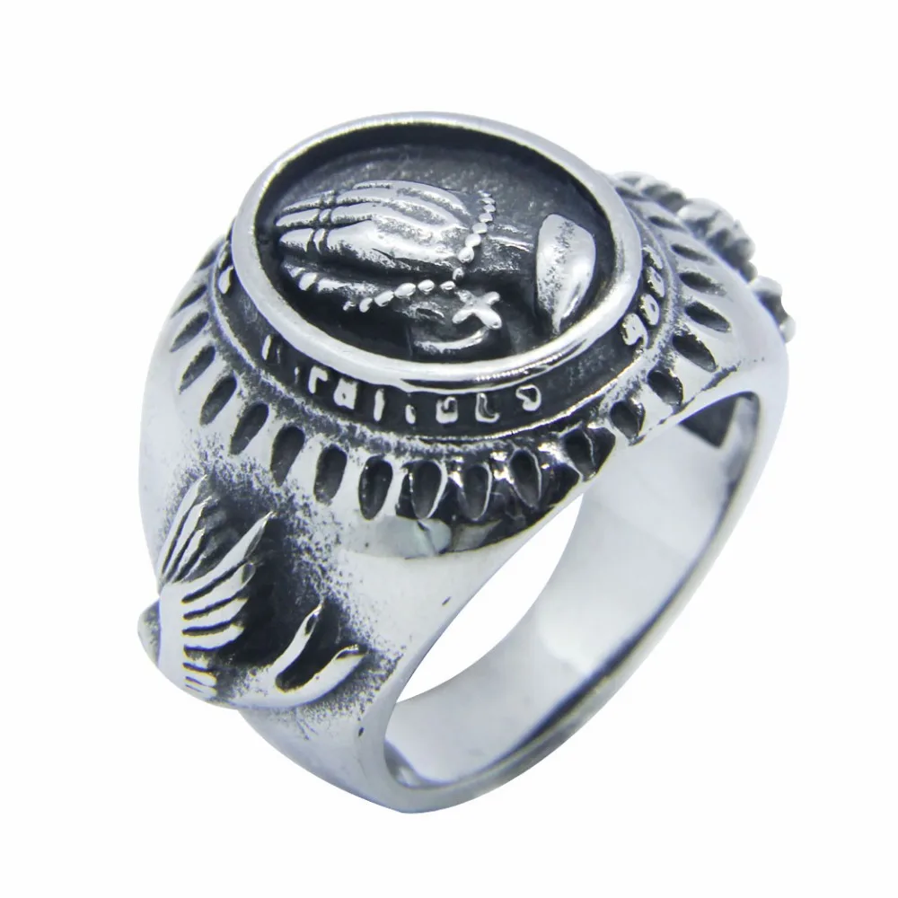 Drop Ship 316l Stainless Steel Navy Ship Lighthouse Ring Bad Ass Mens ...
