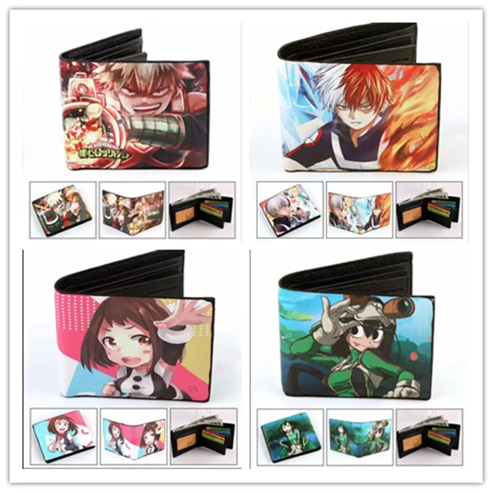 Anime My Hero Academy Logo Wallet Two-fold Short Purse New Credit Card ...