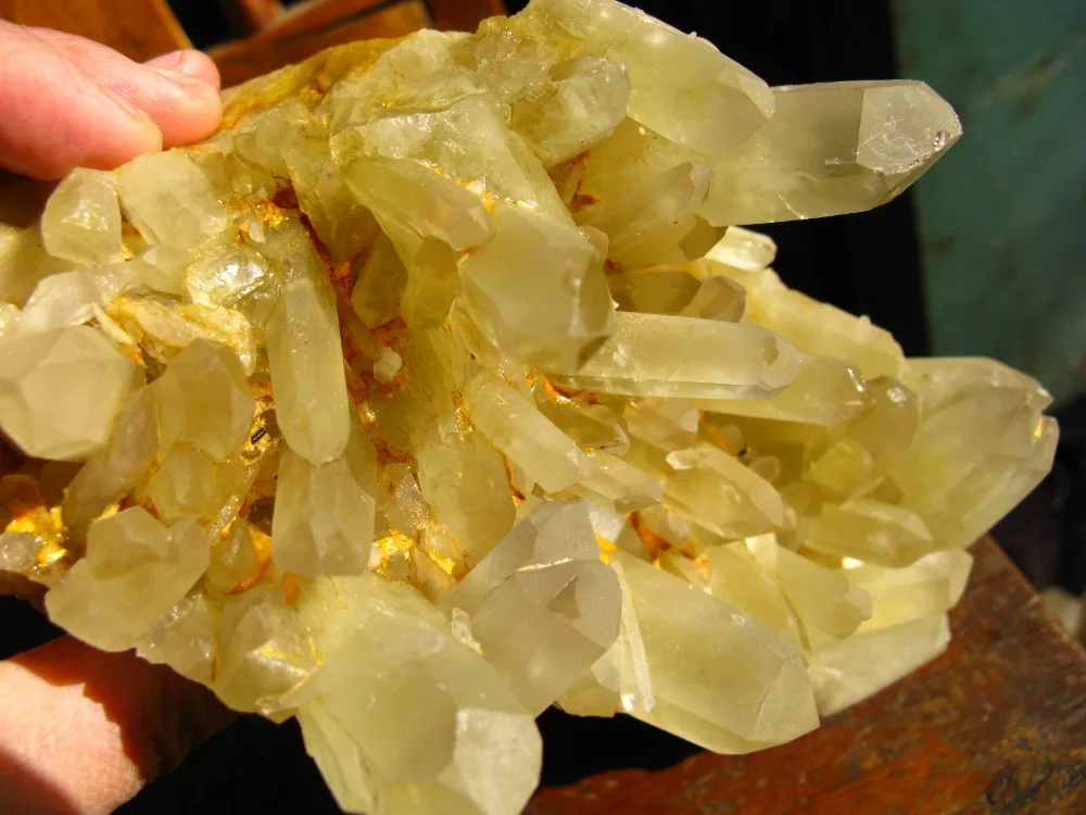 2630g Rare Natural Rock Citrine Quartz Crystal Cluster Original ...
