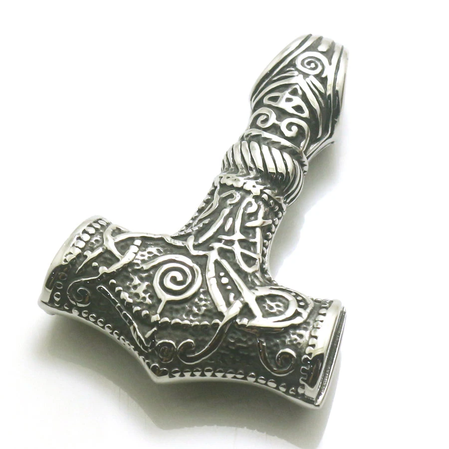 316l Stainless Steel Cool Big Heavy Thor's Hammer Vikings Pendant ...