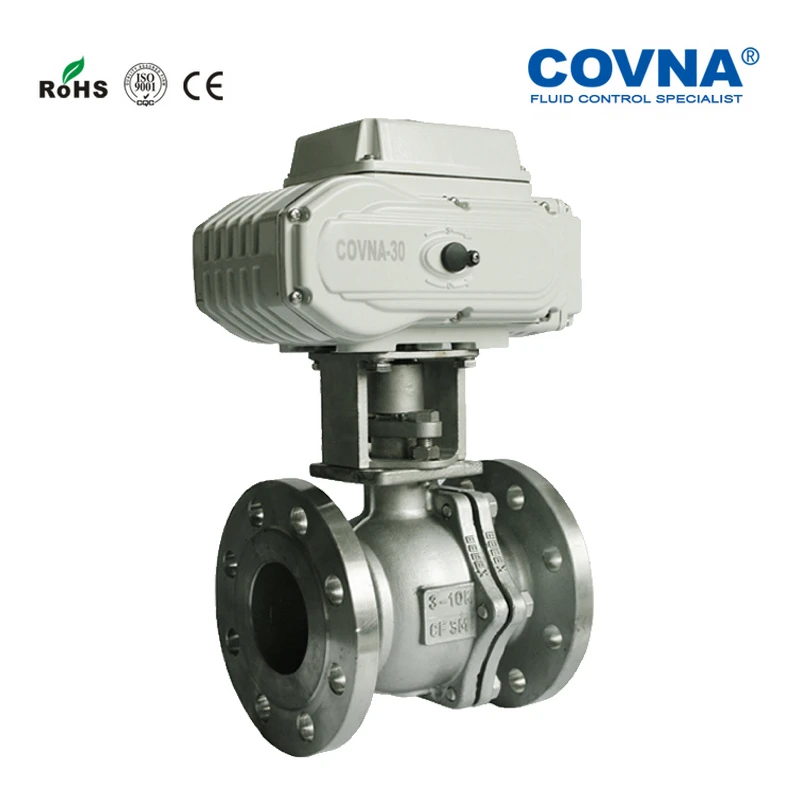 4 inch ANSI Flanged Motorized Two Ways Ball Valve Modulating 4 20mA ...