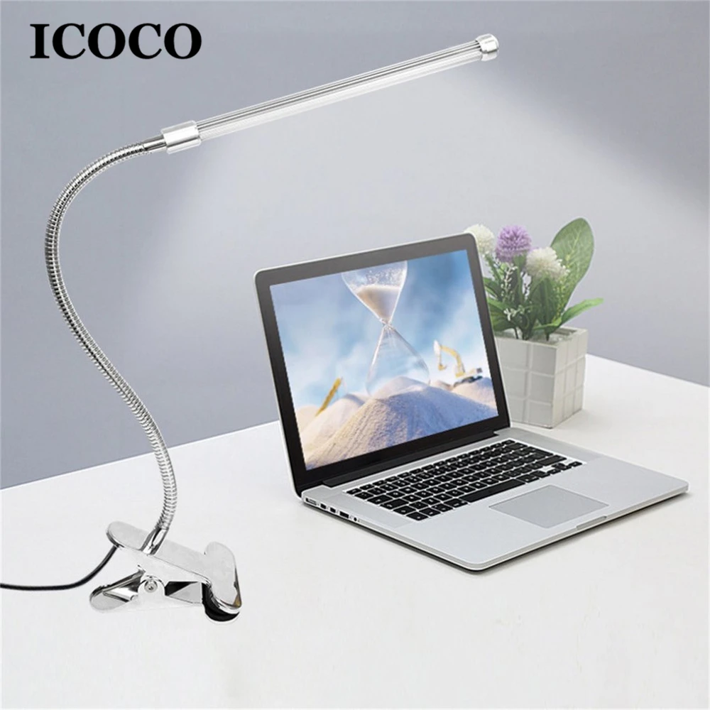 Icoco Dimmable Aluminum Alloy Led Clamp Clip Light Flexible Eye ...