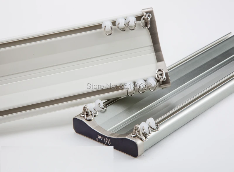 Luxurious Thick Unique Double Rails Design Straight Curtain Track Side ...