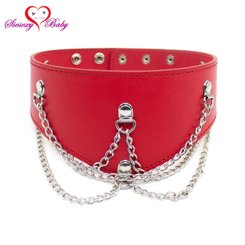 Faux Leather Bdsm Collar Plush Neck Sex Collar Fetish Bondage Adult