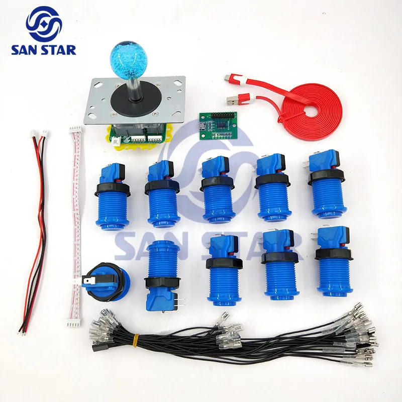 Arcade kits with single player Arcade controller Illuminated Joystick ...