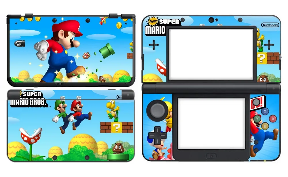 235 New Super Mario Bros Vinyl Skin Sticker Protector for Nintendo New ...