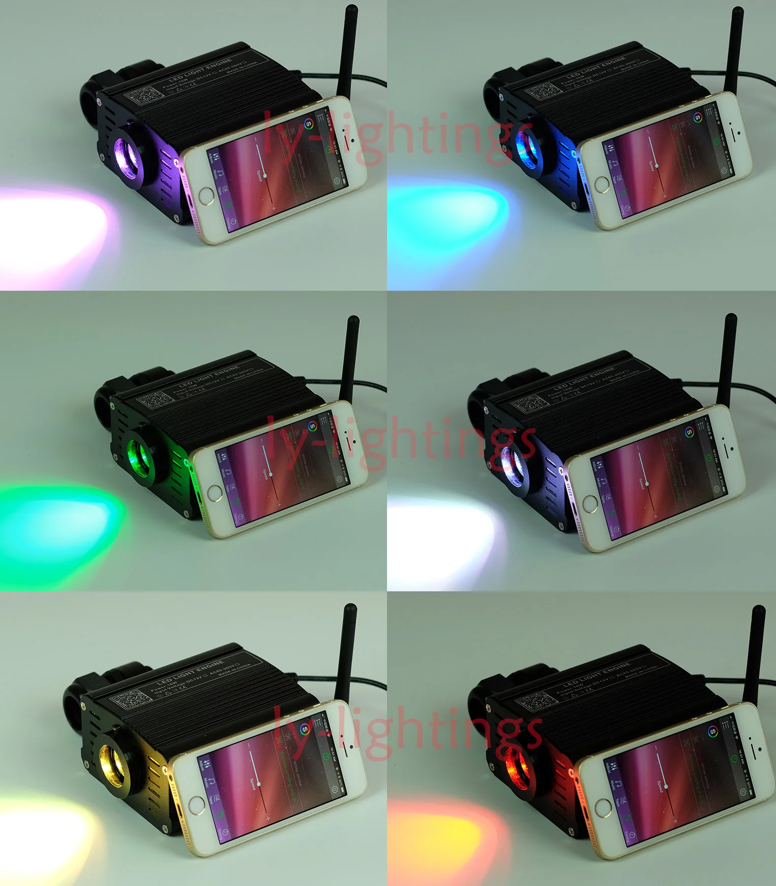 16W 광섬유 광원 RGB led 조명 엔진 스타 천장 조명 장식, IOS 안드로이드 앱 제어 와이파이 멀티 모드|광학섬유등 ...