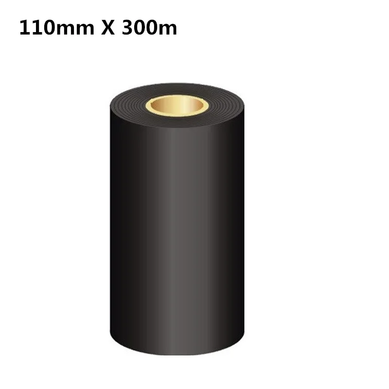 110mm*300m Strengthened Wax Ribbon 110mm X 300m Black Ink Barcode Label ...
