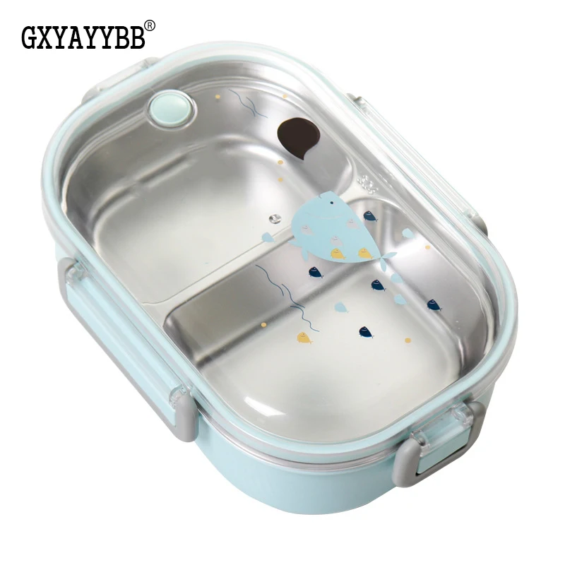 GXYAYYBB Korean Portable Lunch Box For Kids School 304 Stainless Steel ...