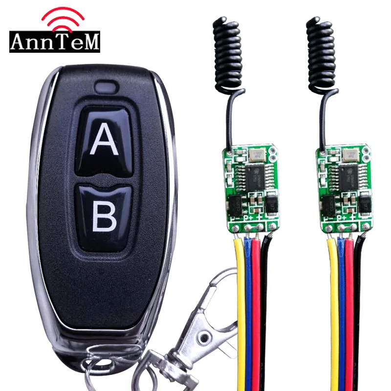 ANNTEM Micro remote control switch 3.7v6v9v12v battery power led lamp ...