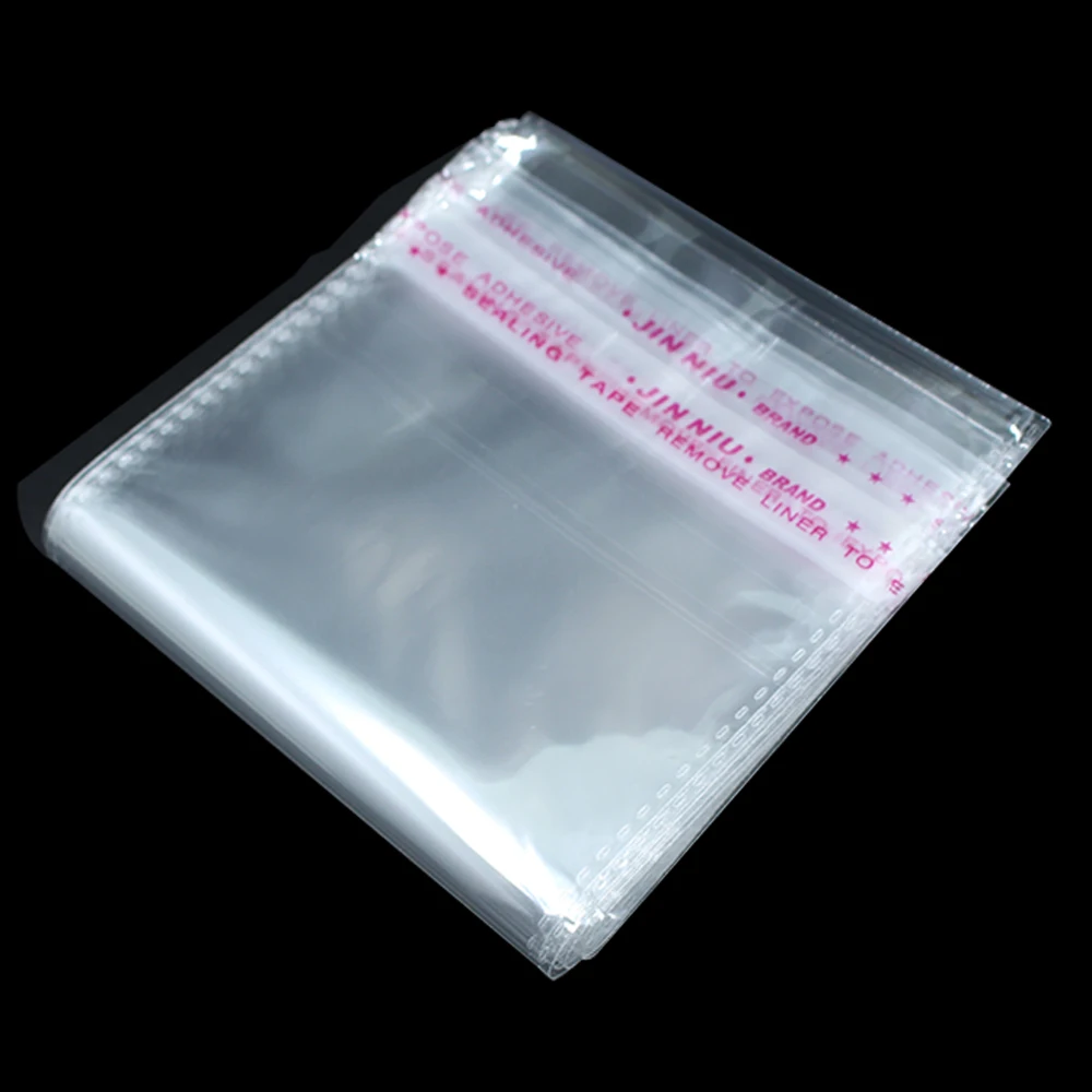 500Pcs Plastic OPP Transperant Self Adhesive Grocery Packaging Bag 500Pcs Plastic OPP Transperant Self Adhesive Grocery Packaging Bag