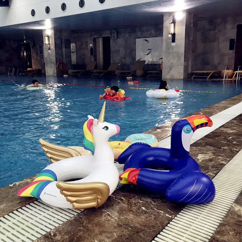 Inflatable Ride-ons unicorn Water Toy Pool Rafts For Children Swim ...