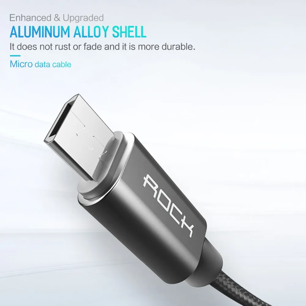 10 штук в упаковке ROCK Micro USB кабель для samsung HTC, Huawei ...