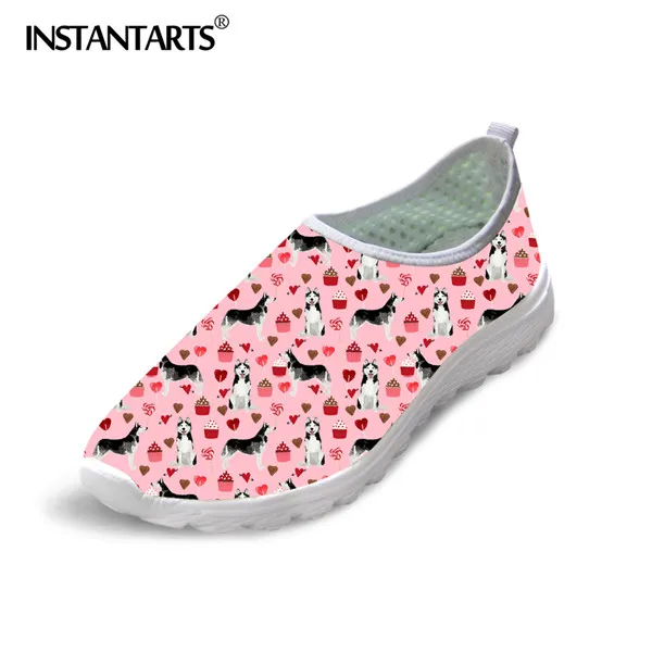 INSTANTARTS/женские туфли на плоской подошве с объемным принтом Хаски ...