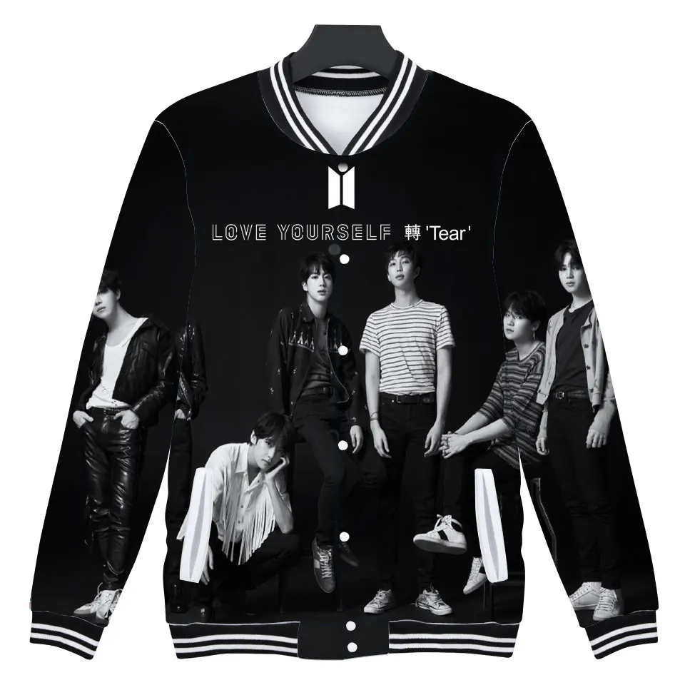 2018 New 3D BTS Love Yourself Winter Jacket Women Hip Hop Fashion Women ...