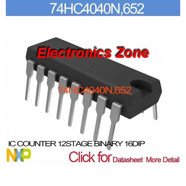 652 IC 12STAGE binario 16DIP 74HC4040N 74HC4040 HC4040 HC4040N|ic ...