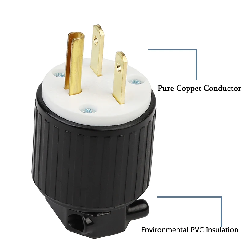Adaptateur prise,Câblage NEMA 6-15 P mâle 15a 250V,auto-prise,prise ...