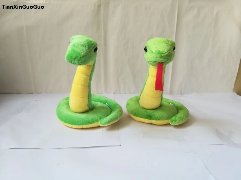simulation-snake-green-cartoon-snake-plush-toy-about-17x12cm-soft-doll ...