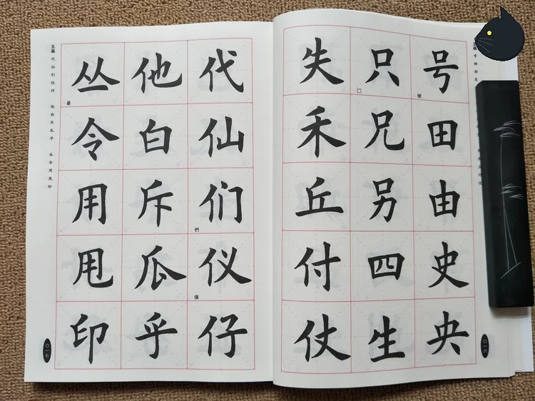 Tian Yingzhang Brush Regular Script Chinese Calligraphy Book Kai Shu