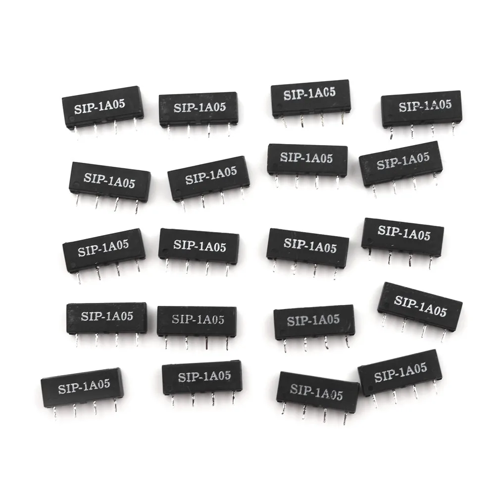 20PCS Dry Reed Relay 4PIN 5V Relay SIP-1A05 Reed Switch Relay For PAN ...