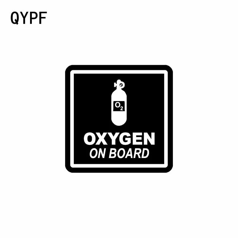 QYPF 10.2CM*10.2CM OXYGEN ON BOARD Vinyl Decal Funny Car Sticker Black ...