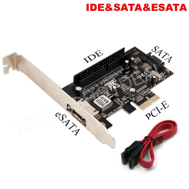 PCI E PCI Express eSATA II SATA II 2.0 IDE Card Adapter Converter-in ...