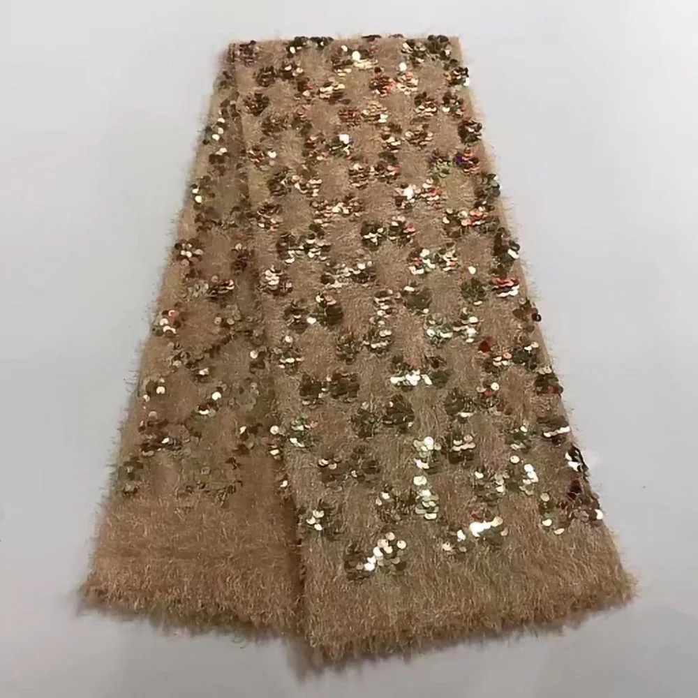 Laço de tecido de Lantejoulas Tecido de Renda Líquida Francês africano ...