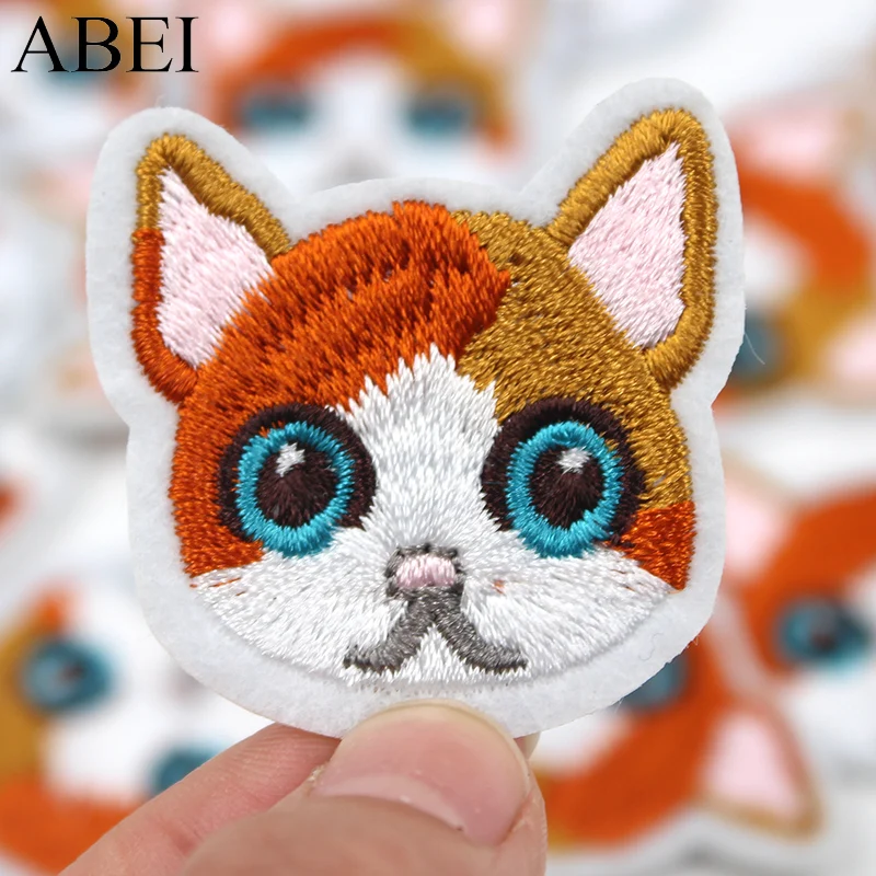 10pcs/lot Cartoon Cute Cat Patches Iron On Little Animals Applique For ...