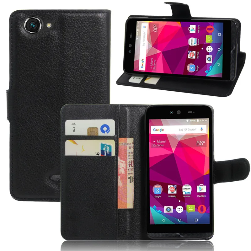 Blu Dash X Case Luxury PU Leather Case Stand Flip Cover Protective ...