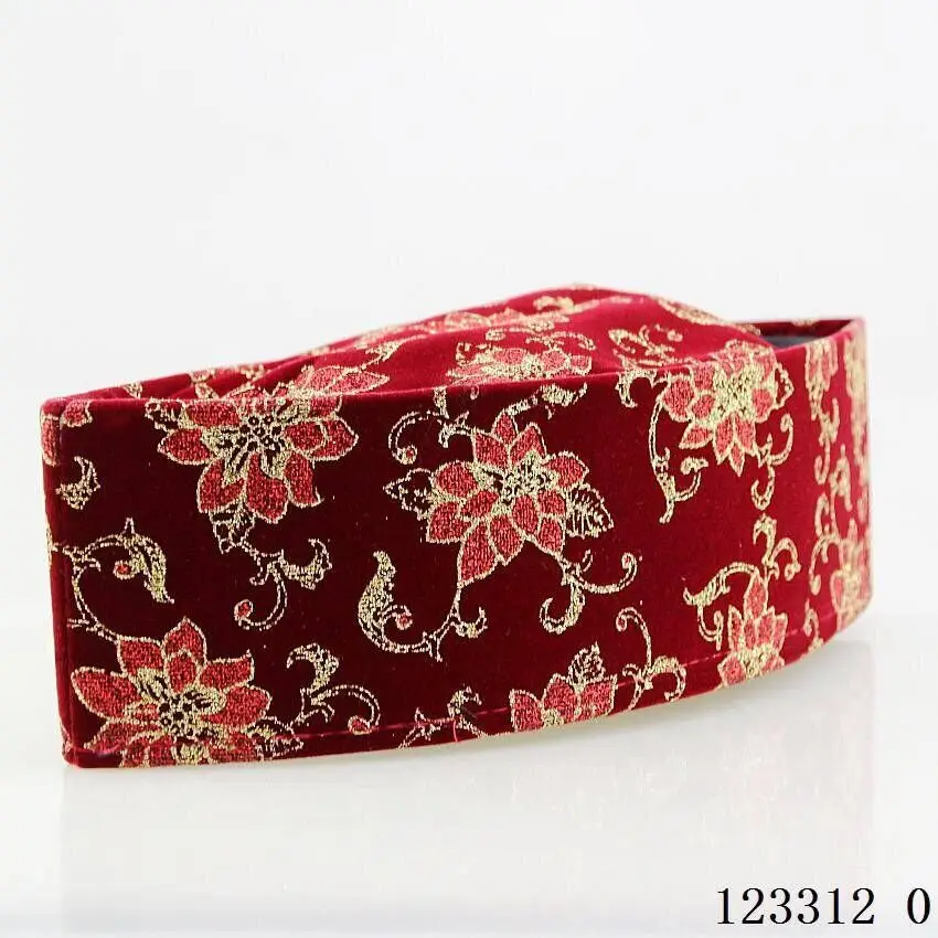 Muslim-groom-s-hat-Gold-velvet-hats-with-Bronzing-pattern-muslim-turban ...