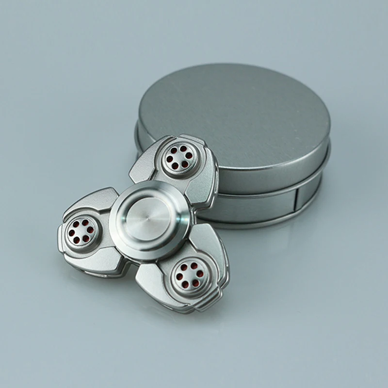 4 Color Metal Two Spinner Fidget Toy Stainless steel EDC Hand Spinner ...