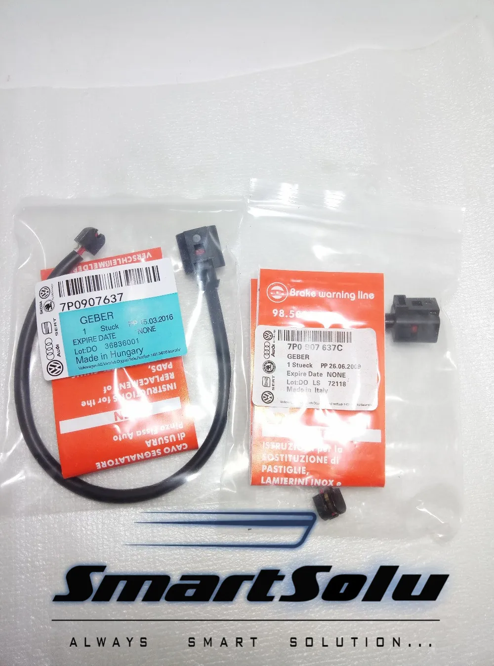 Free Shipping 4pcs/set Front Rear Brake Pads Sensor No. 7L0907637 ...