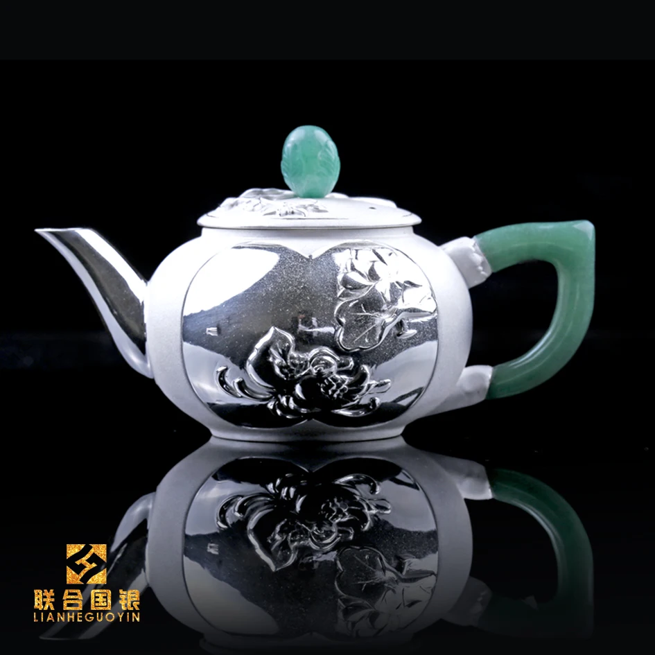 Classic Chinese Style 999 Sterling Silver Teapot Handmade Kungfu Tea ...