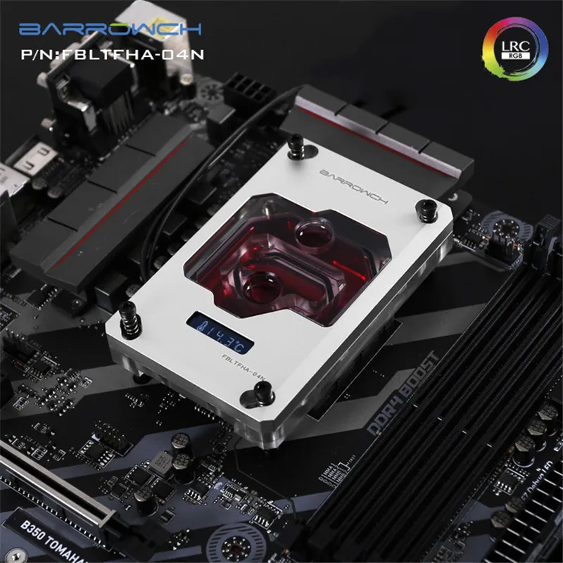 BARROWCH Digital Display CPU Water Block For AMD RYZEN AM4 AM3+ FM2 ...