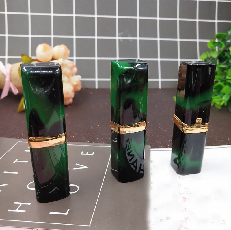 10/20/50PCS Empty 12.1mm Green Square DIY Cosmetic Lipstick Tube Makeup ...