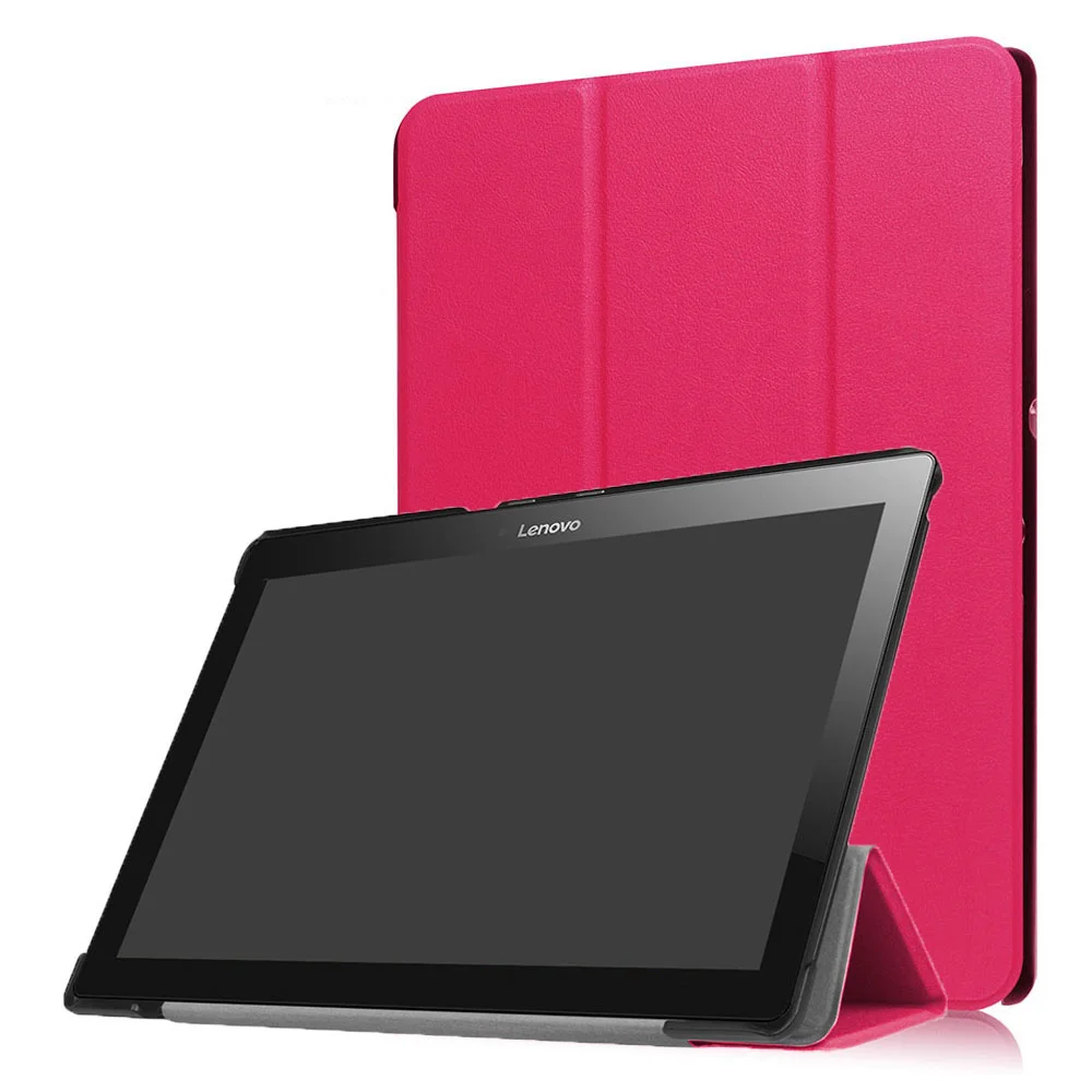 케이스 레노버 탭 10 TB X103F 태블릿 트라이 폴딩 pu 가죽 커버 10.1 인치 레노버 tab10 TB X103F ...