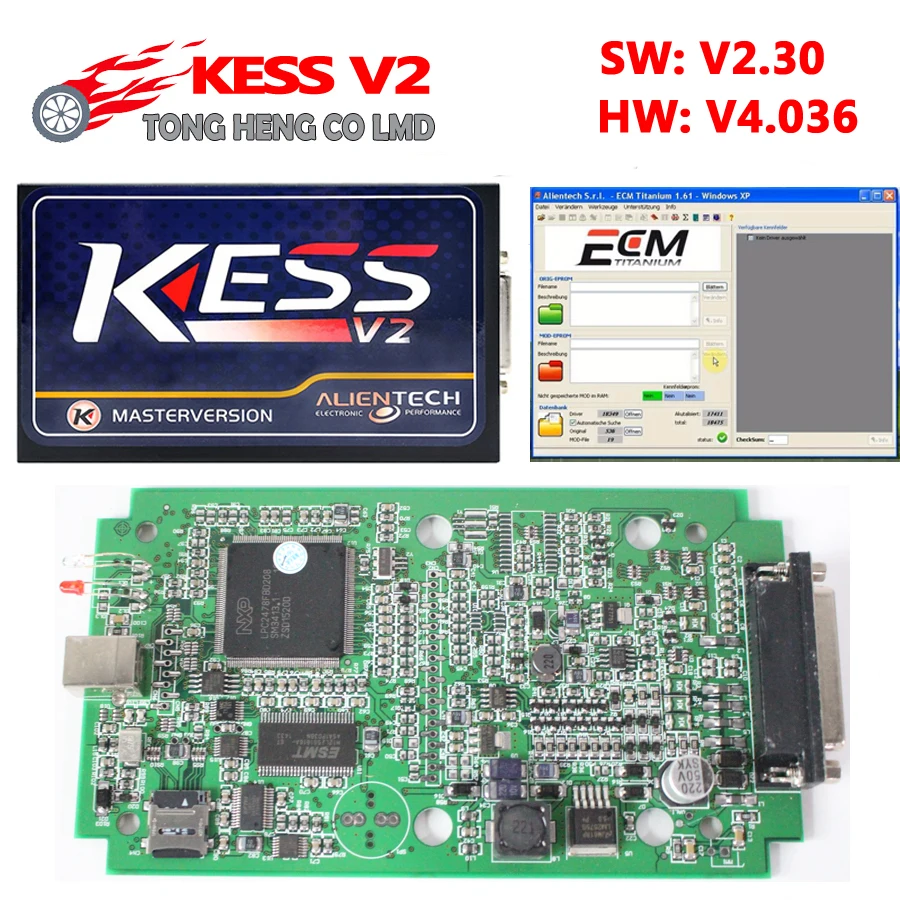KESS V2 V2.30 FW V4.036 OBD2 Tuning Kit No Token Limitation Kess V2 ...