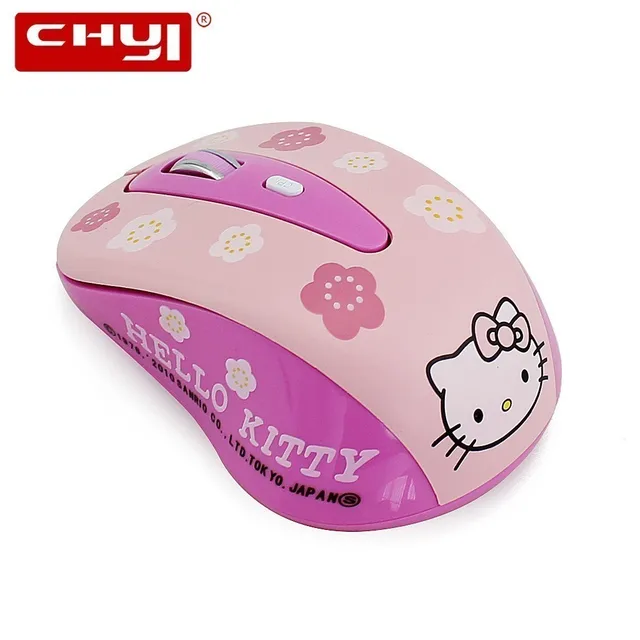CHYI Wireless Computer Mouse Hello Kitty Pink Mini Gift Mause 1600DPI ...