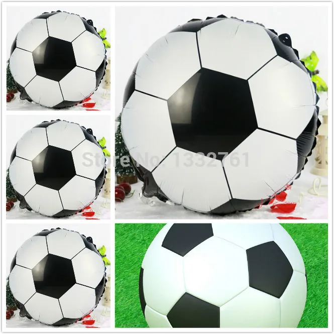 Wholesale 50pcs/lot football foil balloon,18inch round helium baloes ...