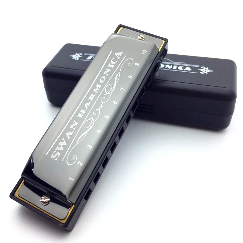 Swan-Harmonica-with-10-Hole-Diatonic-Blues-Harp-Zwaan-High-Quality ...