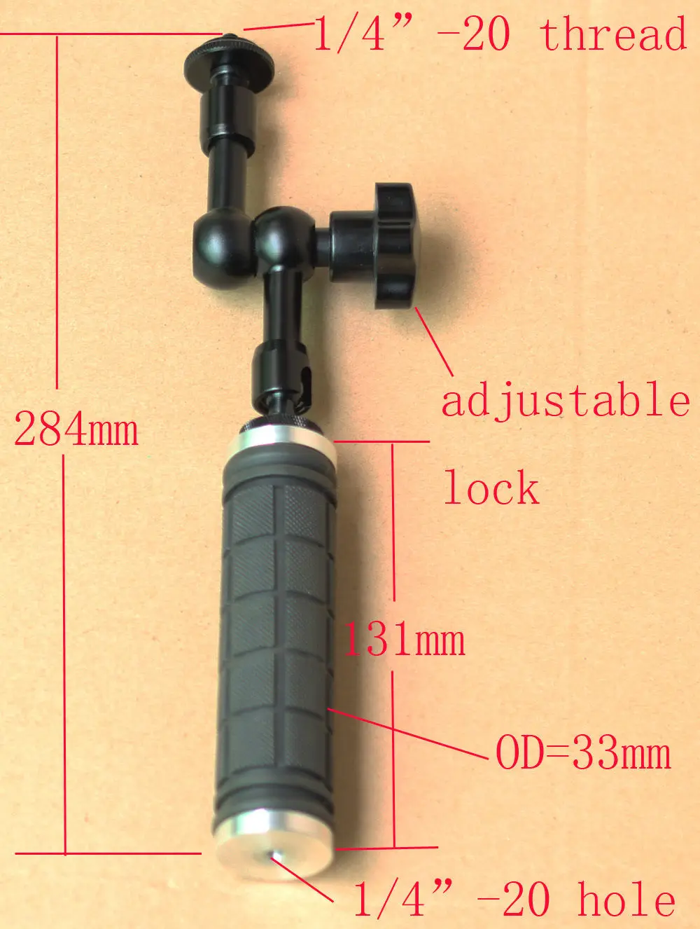 Strong Dslr Handle Grip With 7" Articulating Magic Arm For Camera Flash ...