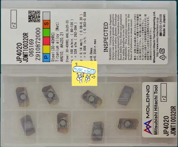 100PCS-HITACHI-Carbide-Insert-JDMT100320R-JP4020-EFace-Mill-Lathe ...