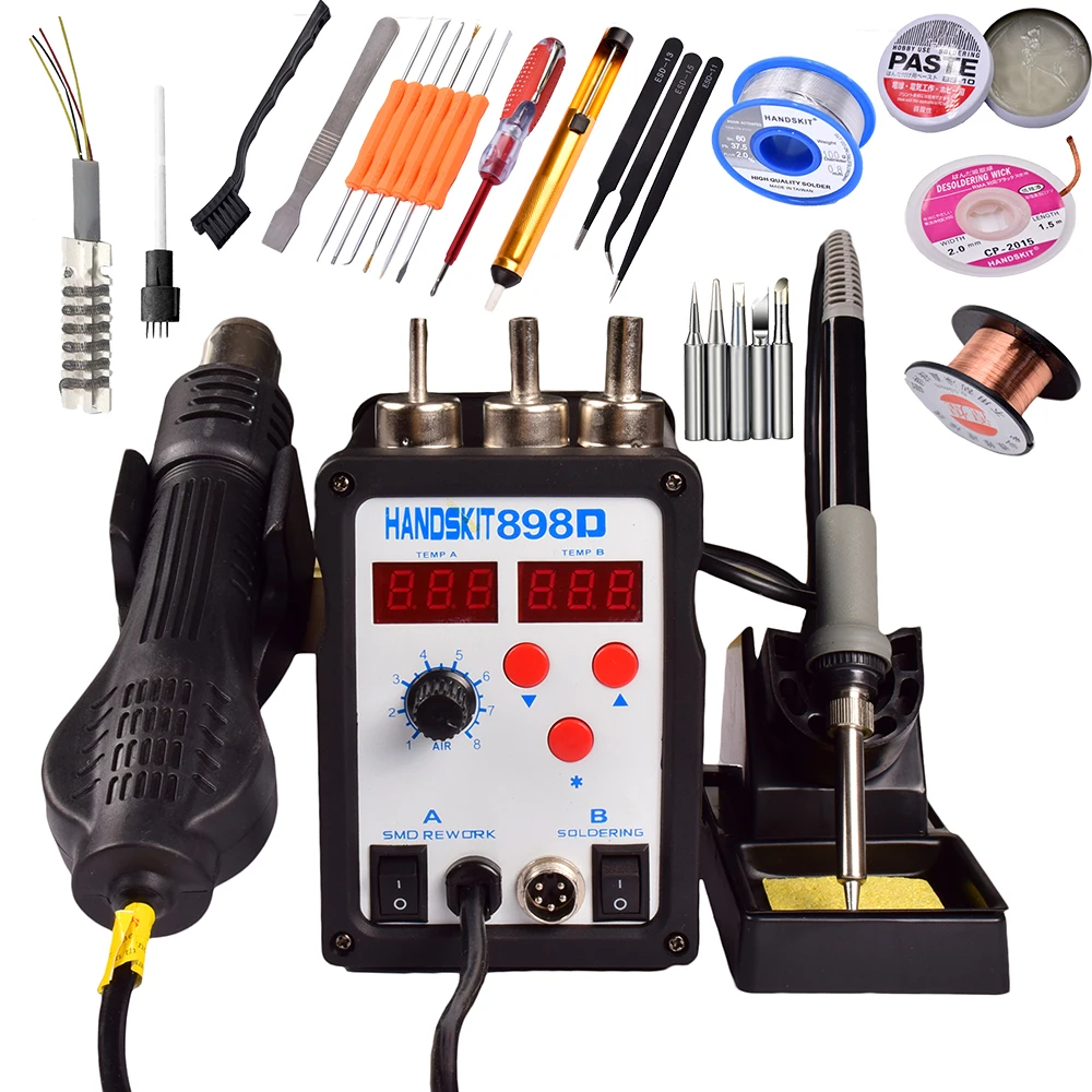 Eu Air Soldering Station 220v 898d 2in1 Rework Station Hot Air Gun ...