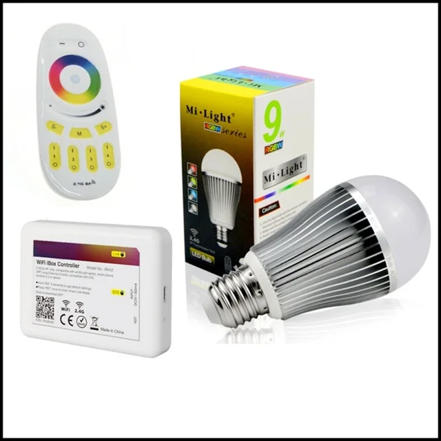 Mi light E27 9W RGBWW Indoor Bulb Mi.Light Bulb+ RGBW RF Touch Remote ...