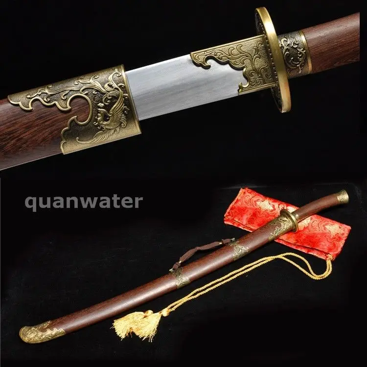27' ROSEWOOD 1060 CARBON STEEL BLADE HAND MADE CHINESE PHOENIX SWORD ...