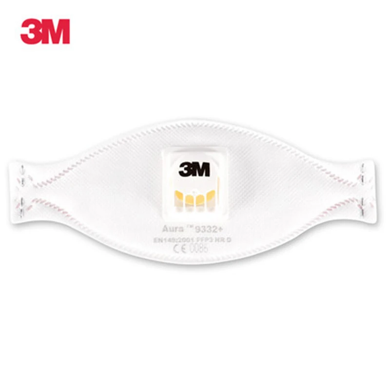 3M 9332 flat foldable particulate respirator with exhalation valve FFP3 ...